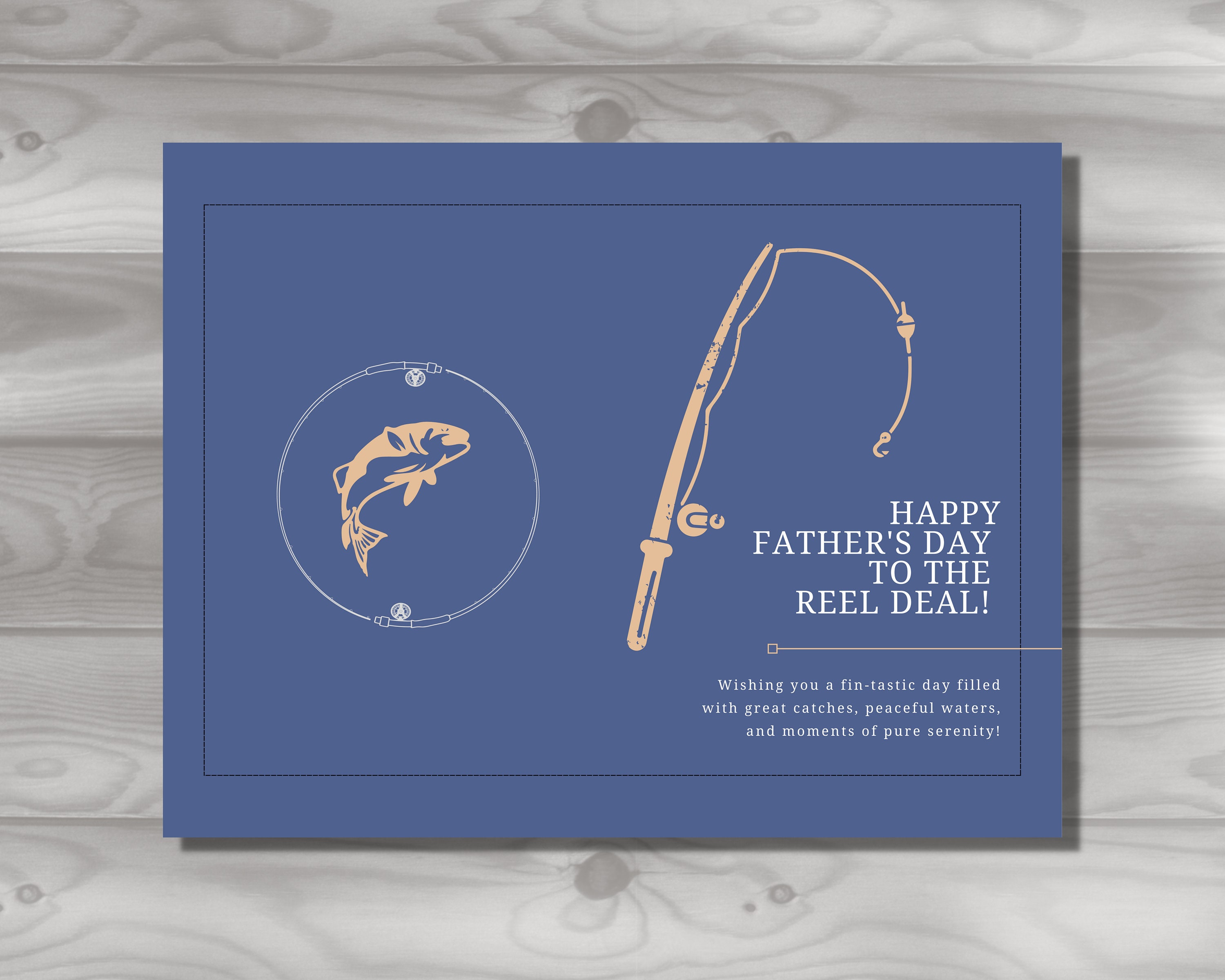 Father's Day Printable Card, Fishing Card - Etsy
