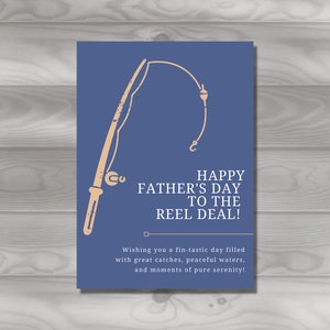 Father's Day Printable Card, Fishing Card - Etsy