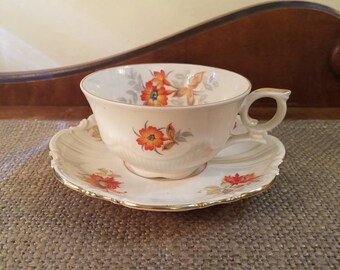 Orange tea set | Etsy