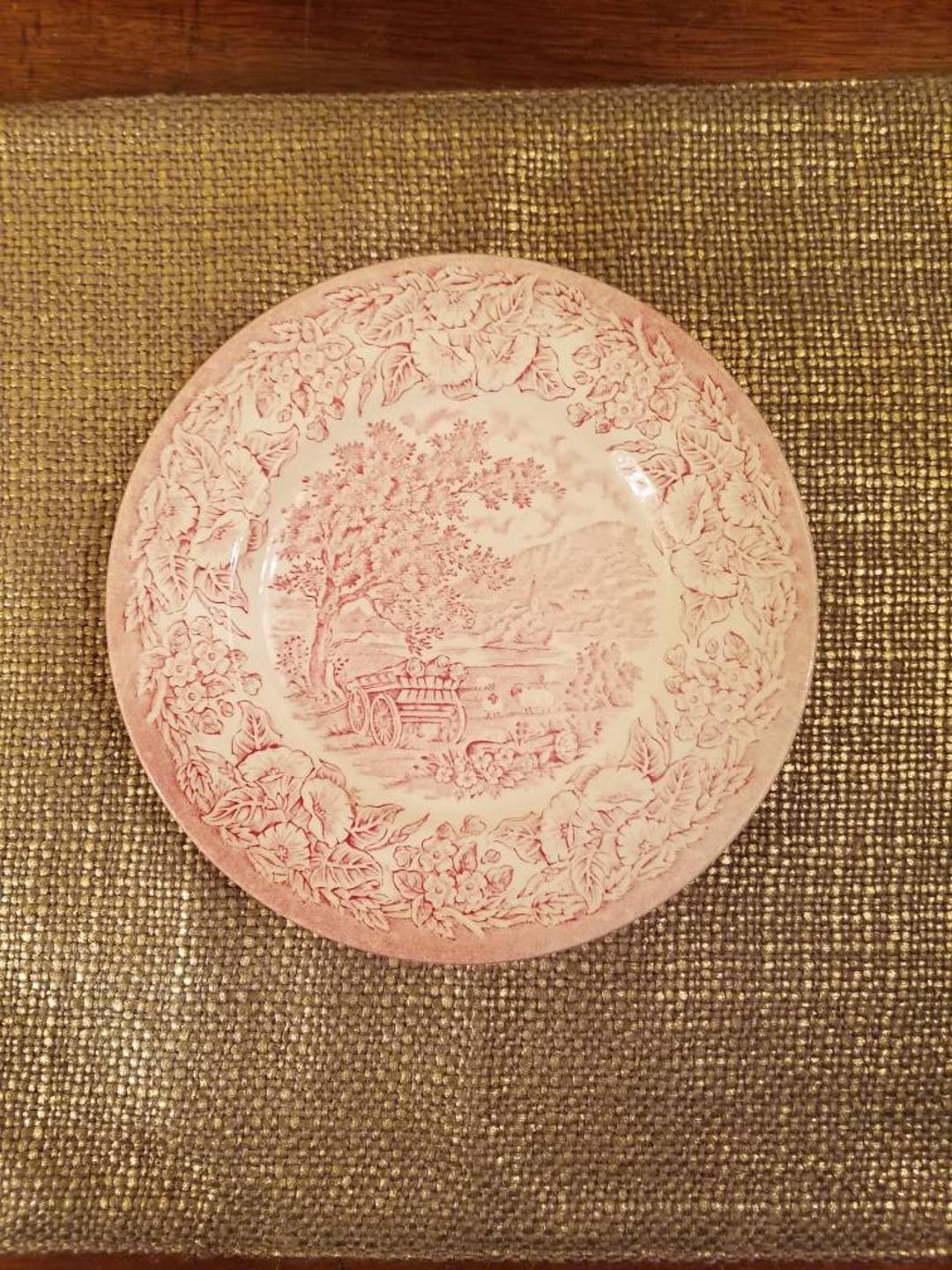 EIT Sandwich Bread and Butter Plate 7 3/4 Prairie and Wagon in Field - Etsy