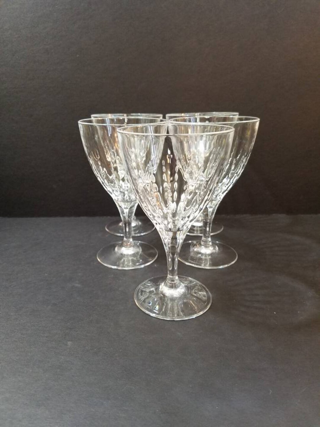 Vintage Flared Bowl Crystal Wine Glass 6.5 Tall, Set of 5 Crystal ...