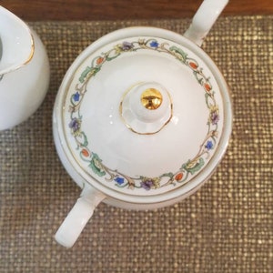 Vintage PMR Jaeger & Co Cream Pitcher and Sugar Bowl With Lid, Floral ...