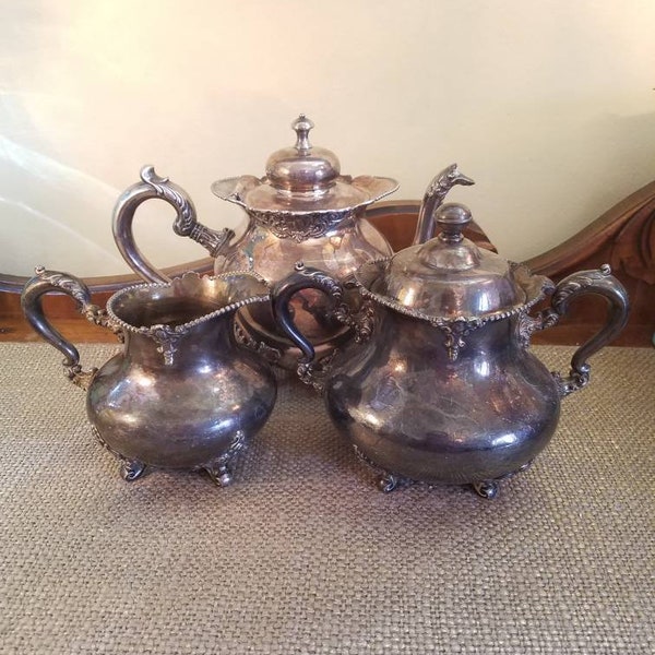 Silver Plate Tea Set - Etsy