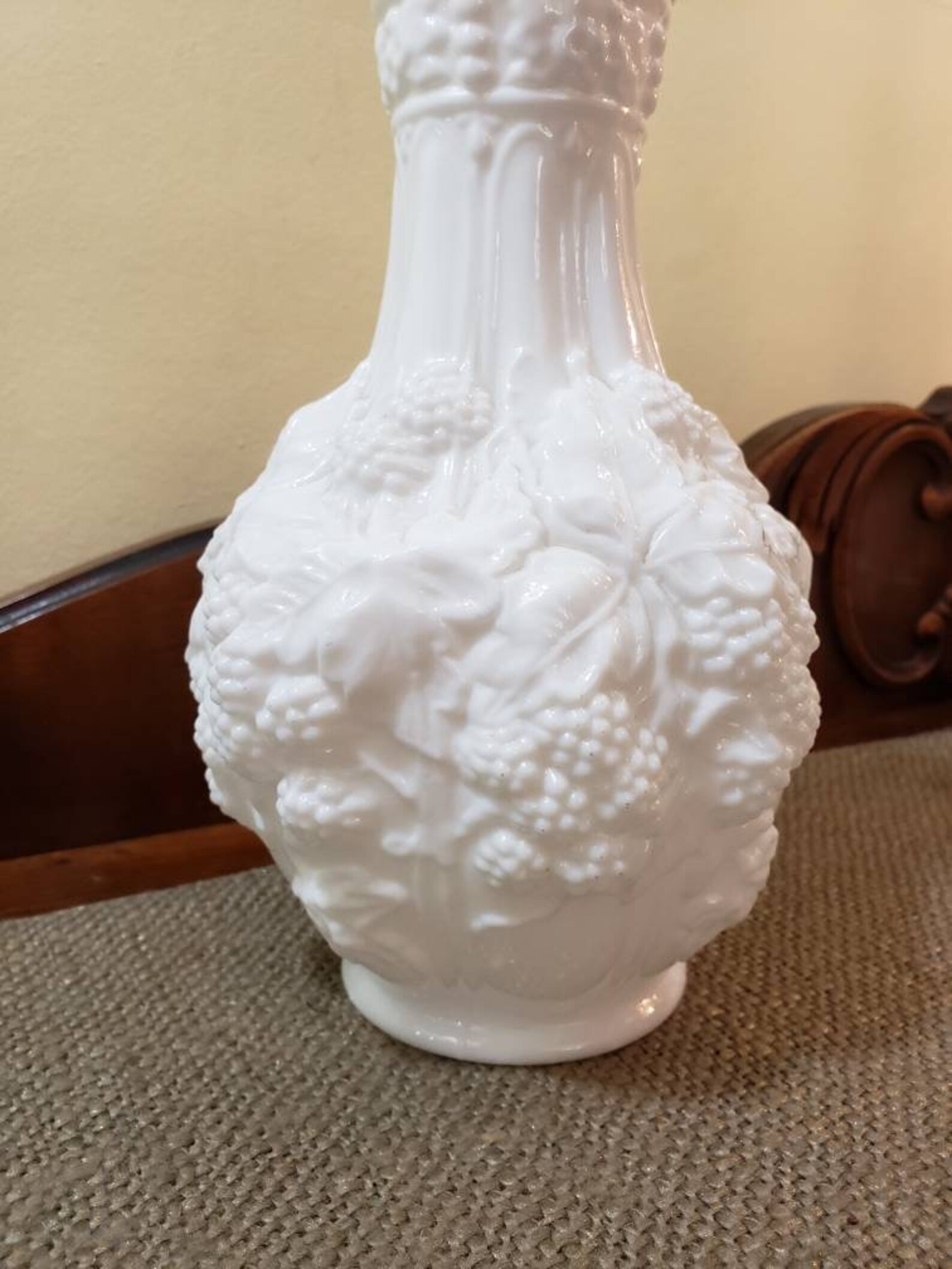 Vintage Imperial Milk Glass Loganberry Vase 10 1/4 Tall - Etsy