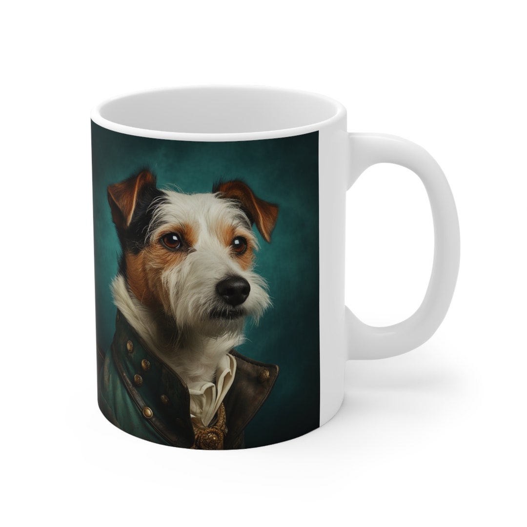 Jack Russell Terrier in 18th Century Attire, Ceramic Mug 11oz, Fun Mug ...