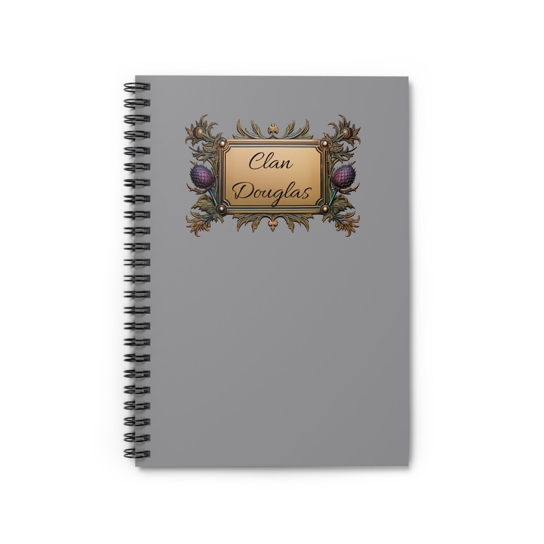 Scottish Thistle Faux Metal Gold Bookplate in Grey, Poetry Spiral ...