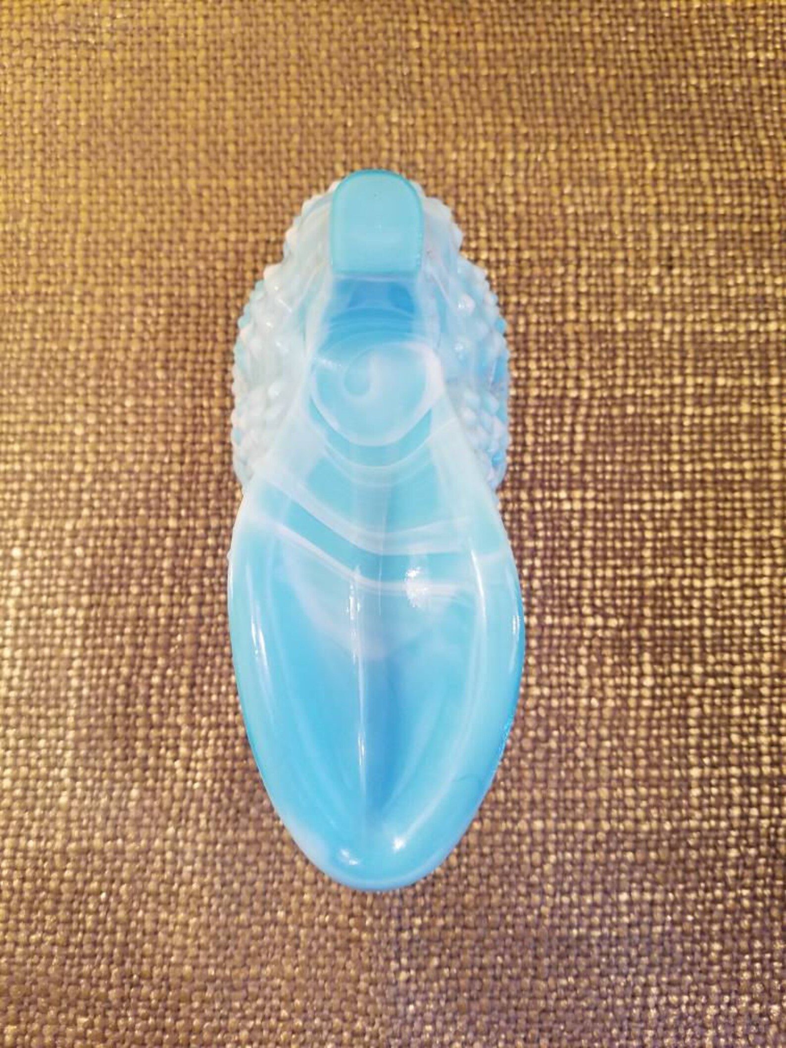 Fenton Glass Blue Marble Slag Glass Hobnail Boot 6 Long - Etsy