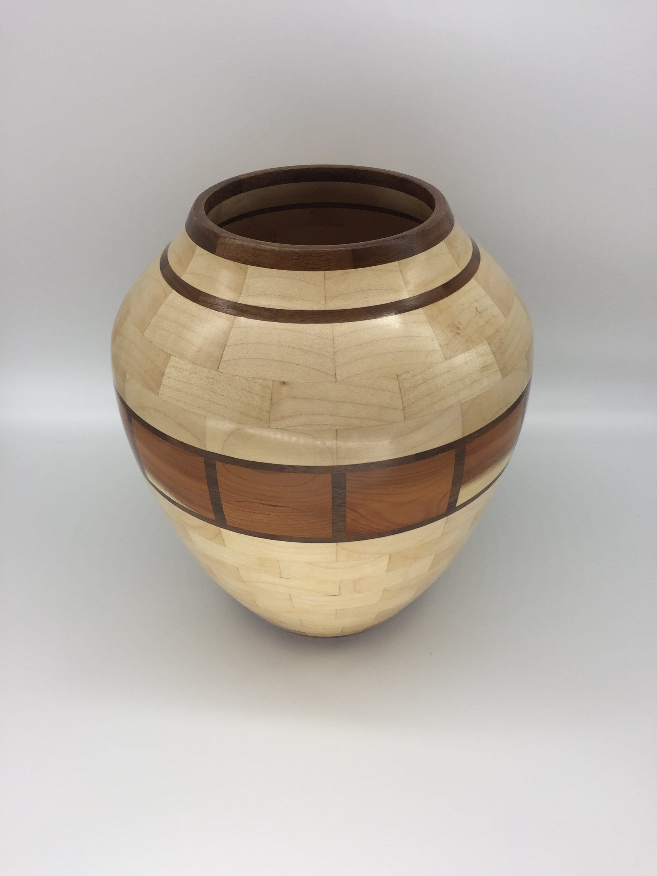 Wooden Vessel Wood Hollow Form Wood Handmade Decorative Segmented ...