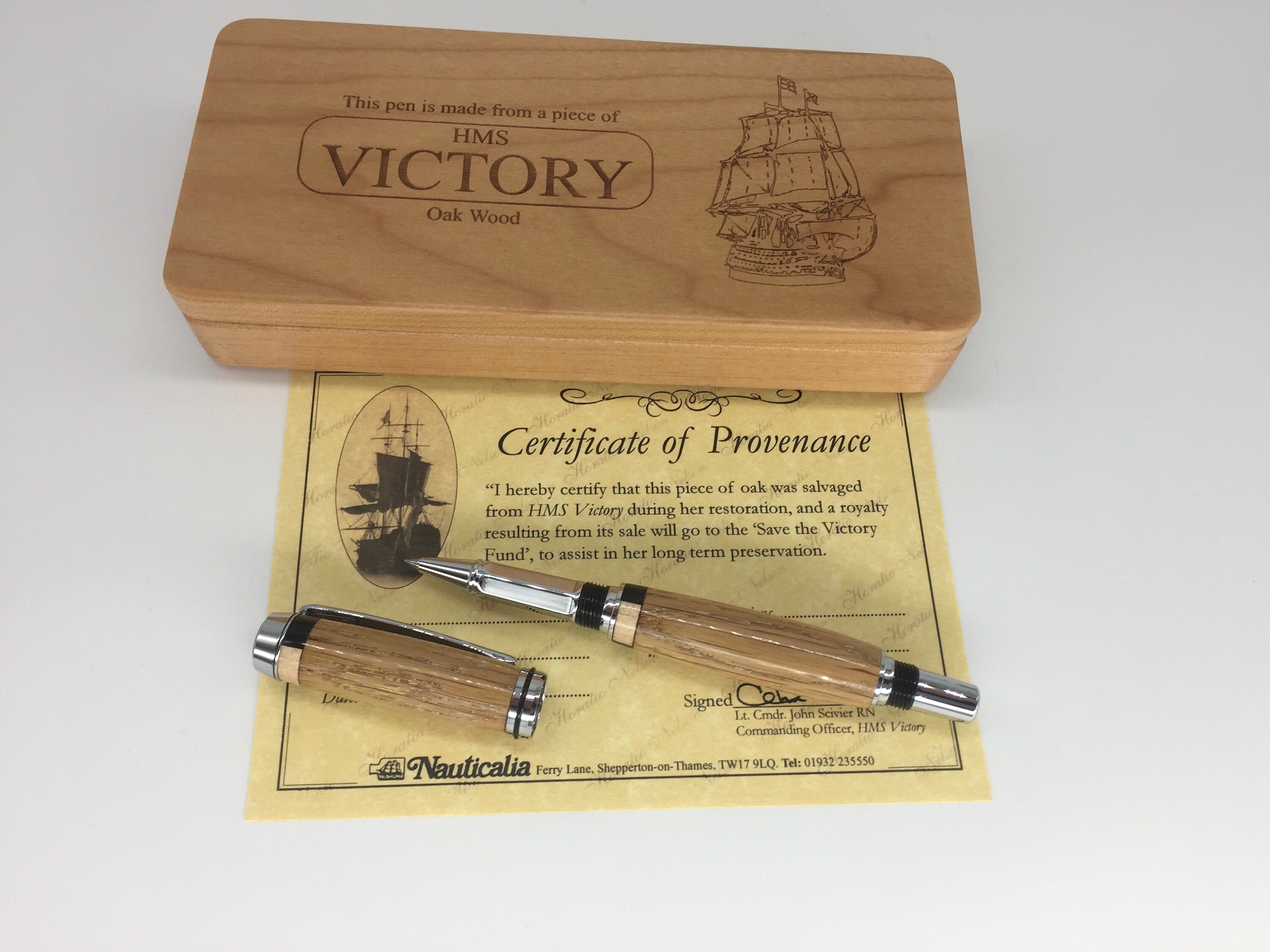Pen Hms Victory Wooden Pen Battle of Trafalger Wooden Pen Admiral ...