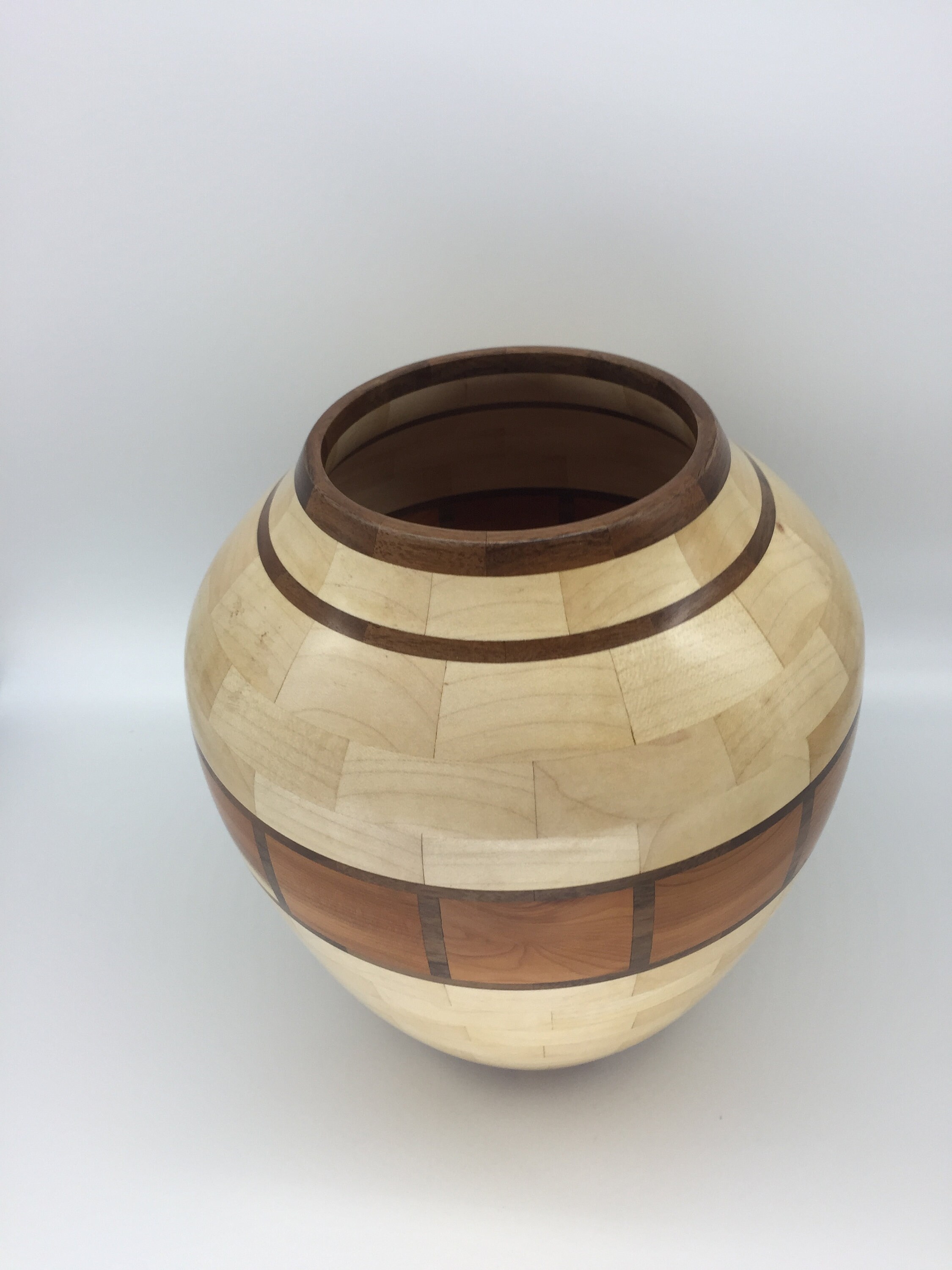 Wooden Vessel Wood Hollow Form Wood Handmade Decorative Segmented ...