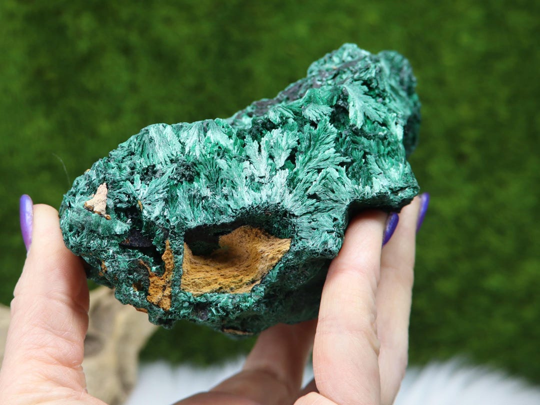 Silky Malachite Specimen, Velvet Malachite, Natural Malachite - Etsy