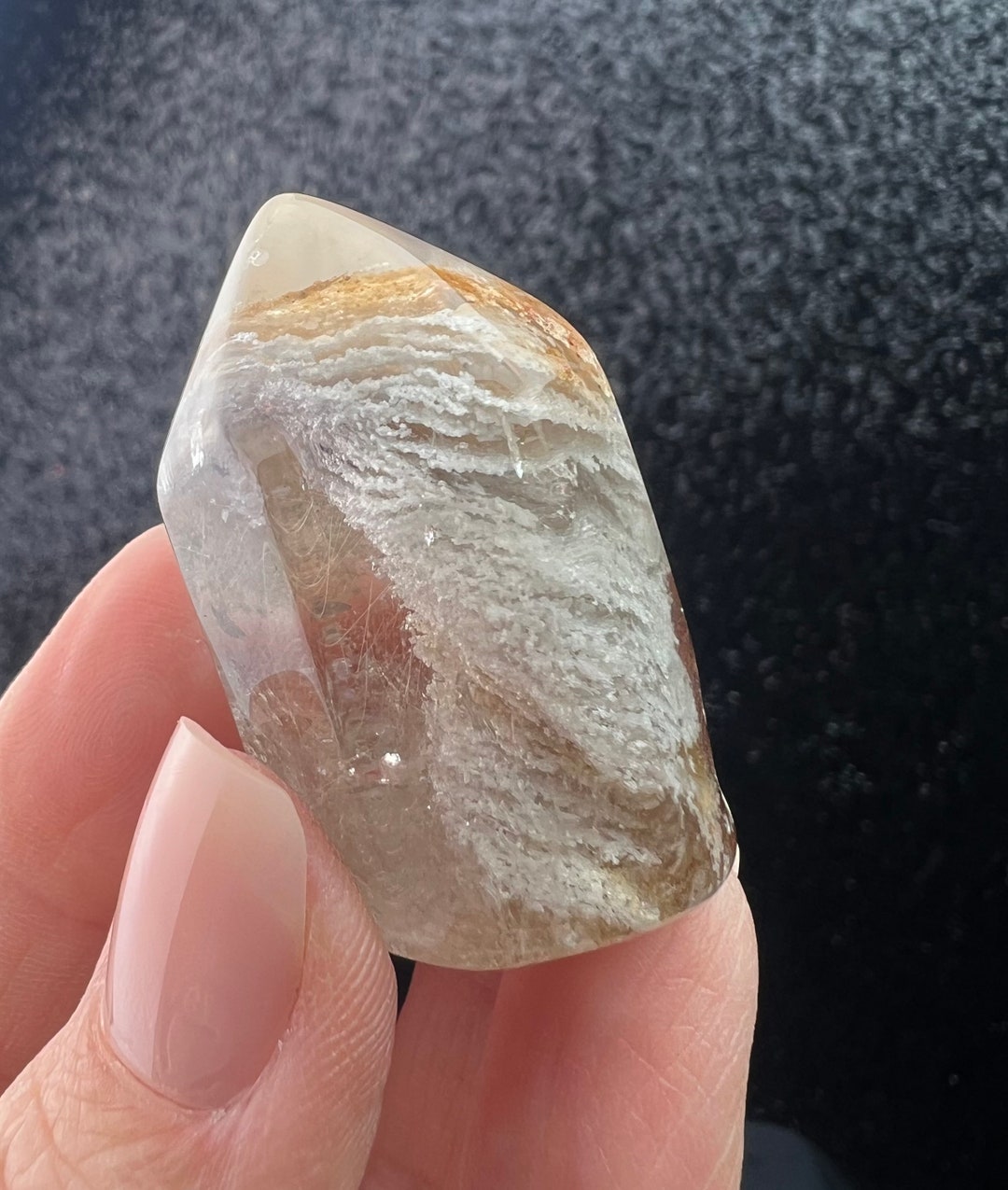 Mini Thousand Layer Garden Quartz Crystal Point With Rutile - Etsy