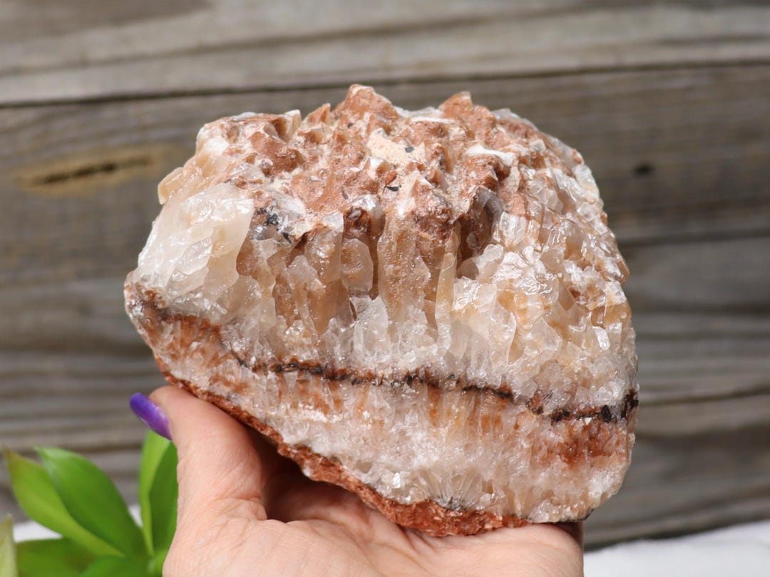 Red Banded Calcite Cluster - Pork Stone Calcite Crystal Cluster - Etsy