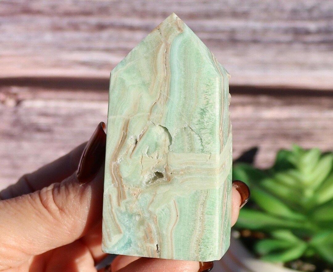 Hemimorphite Tower, Heart Chakra, Crown Chakra, Third Eye Chakra - Etsy