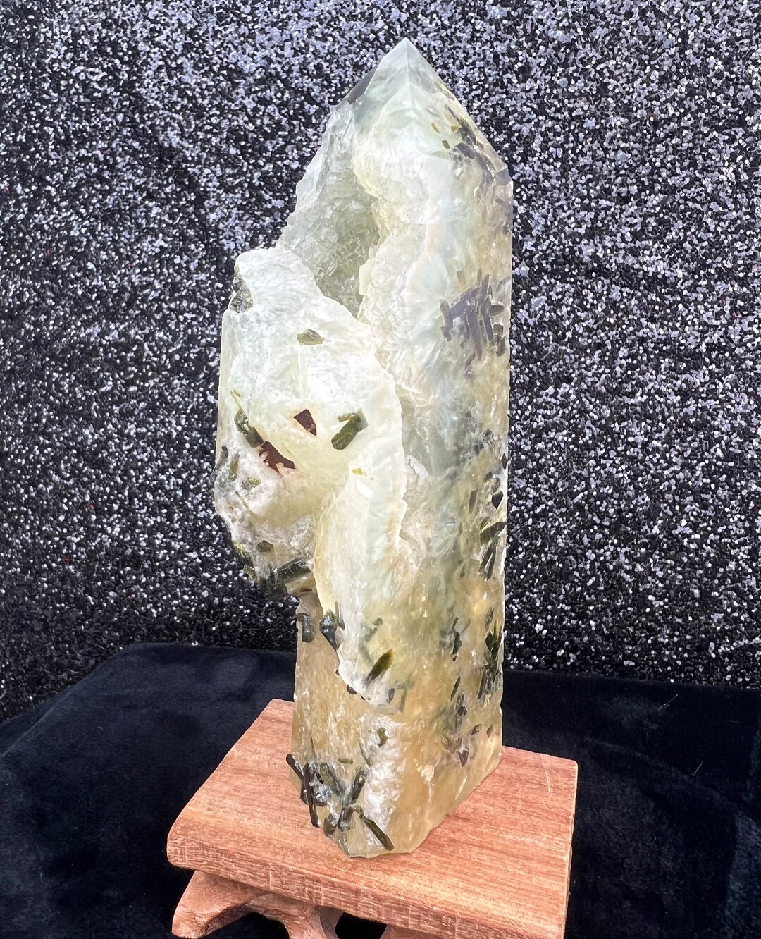 Raw Edge Prehnite Crystal Tower - Etsy