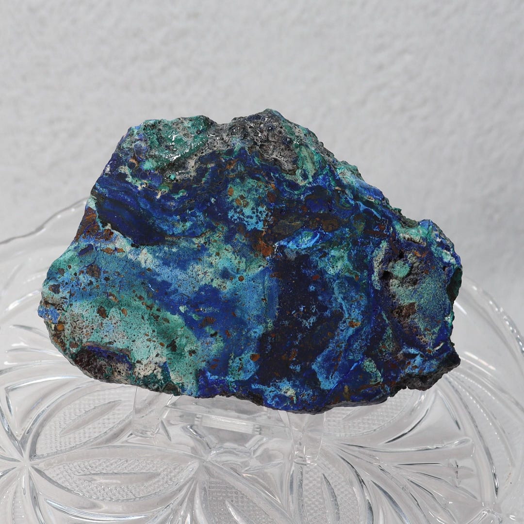 Azurite Chrysocolla Polished Slab - Natural Stone Decor - Etsy