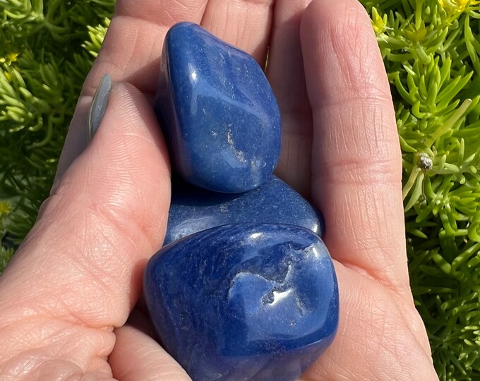 Brazilian Blue Quartz Tumbled Stones - Etsy
