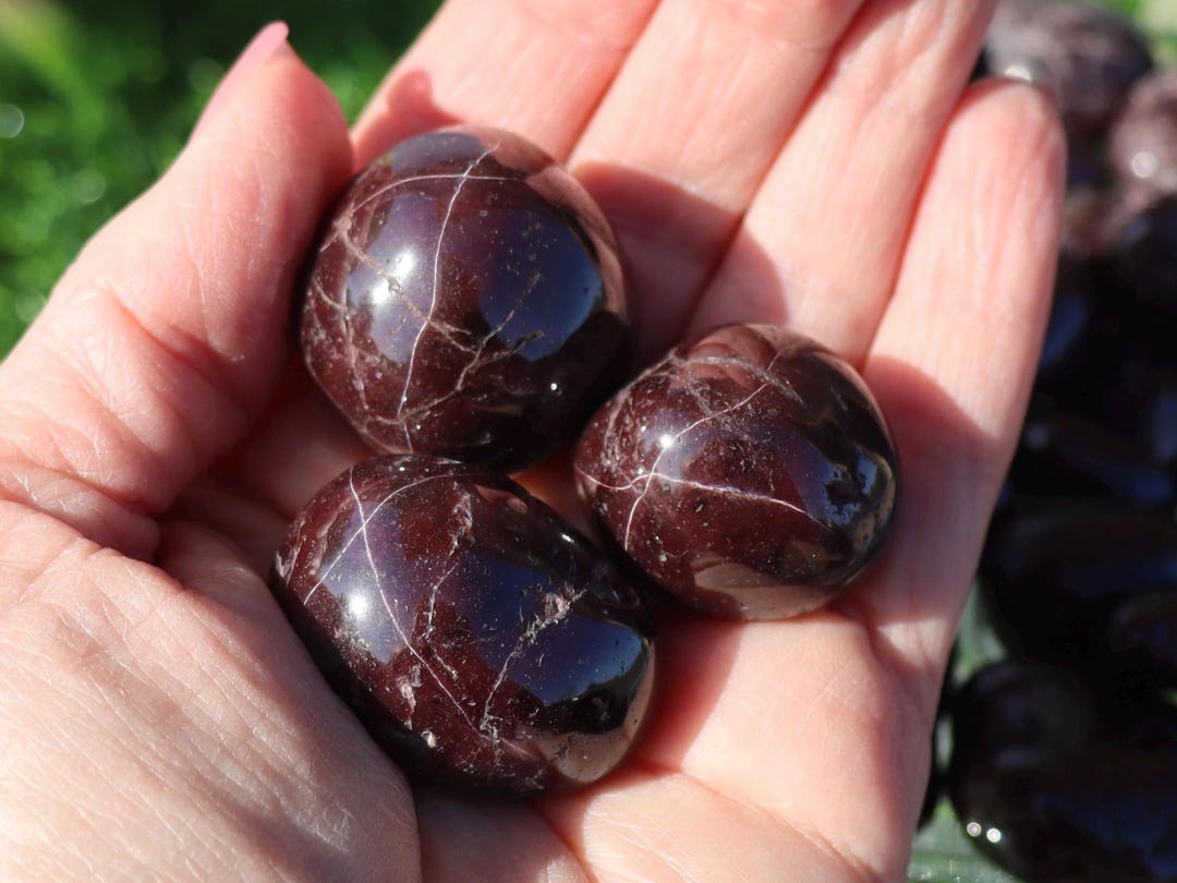 Red Star Garnet Tumbled Stone - Etsy