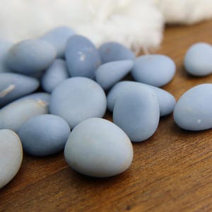 Angelite Tumbles, Angelite Tumbled Stones - Etsy