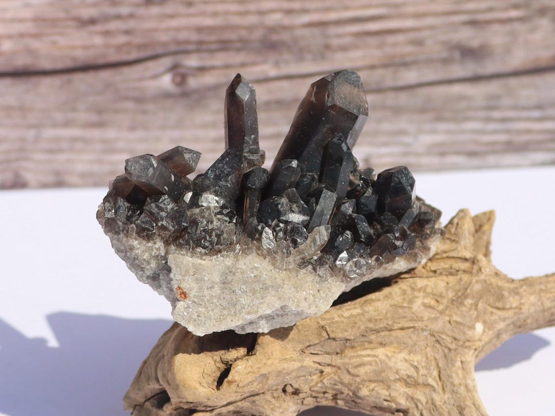 Morion Black Quartz Crystal Cluster - Etsy