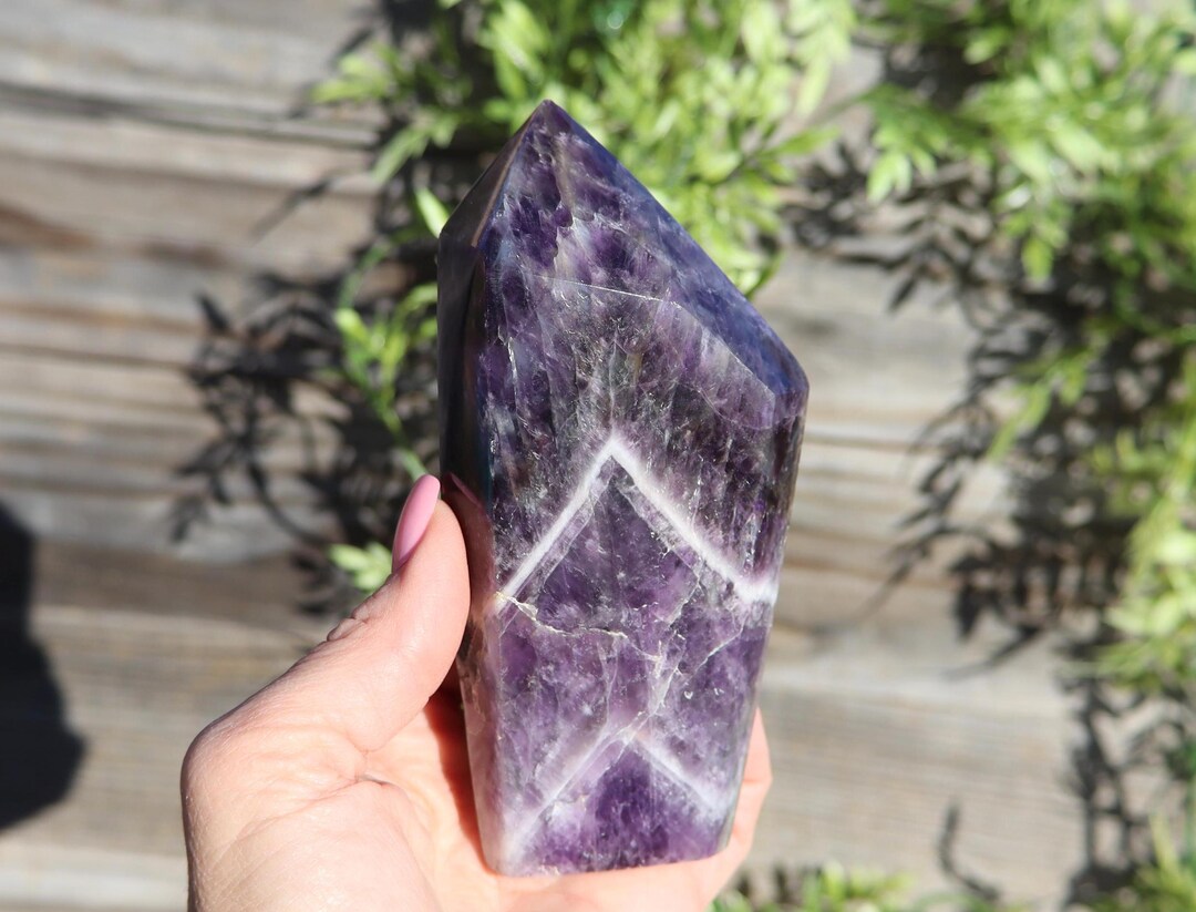 Chevron Amethyst Point Dream Amethyst Point - Etsy