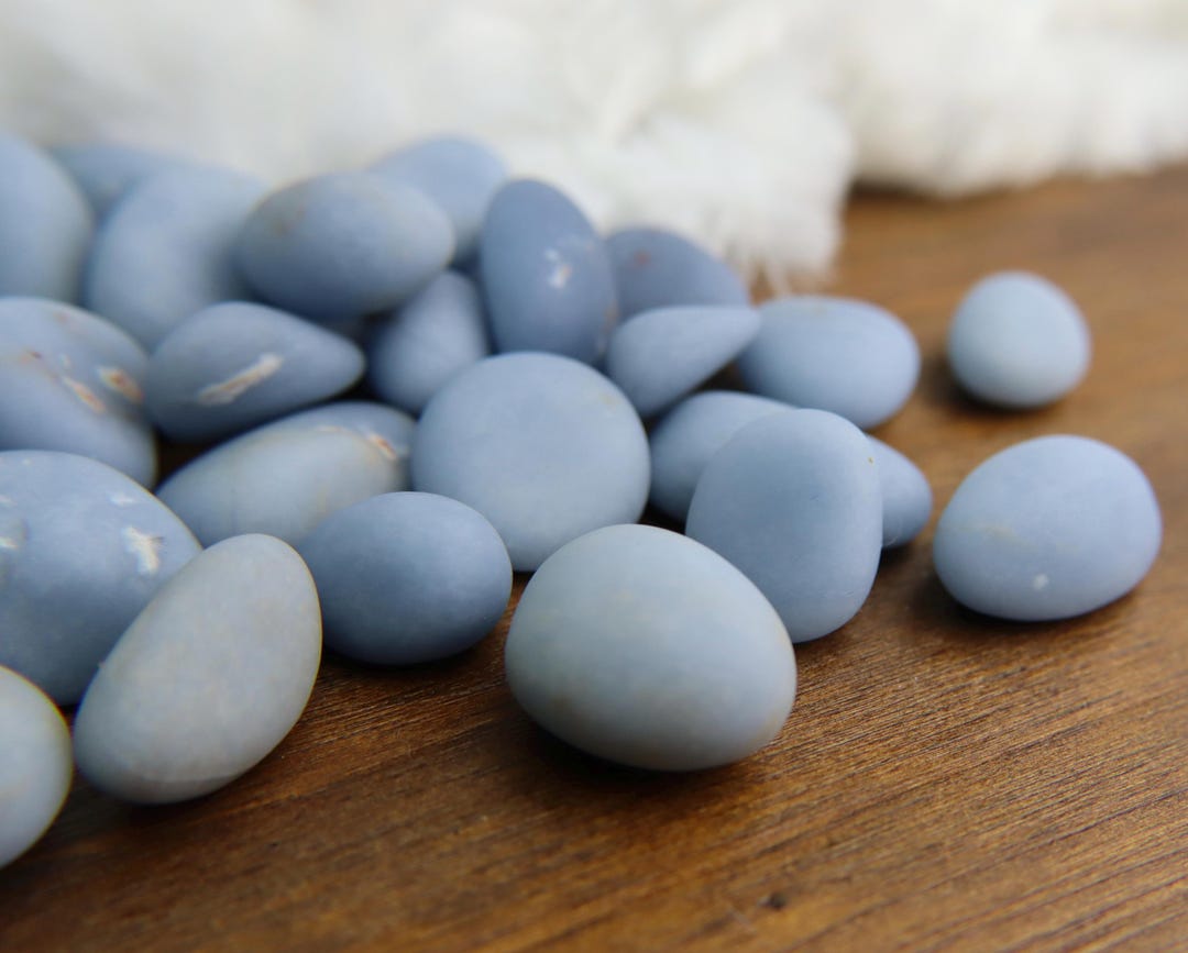 Angelite Tumbles, Angelite Tumbled Stones - Etsy