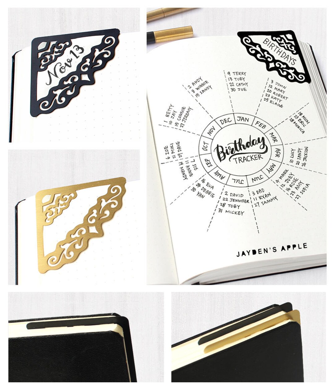 Bookmarks, Bullet Journal Bookmarks, Stainless Steel Decorative Stencil ...