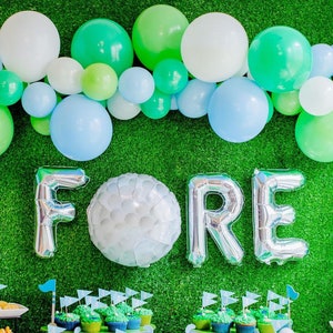 Fore Letter Balloons, One Golf Letter Balloons, Golf Party Balloons ...