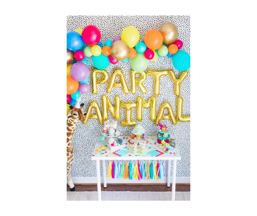 Party Animal Backdrop - Party Animal Balloon Garland - Party Animal ...