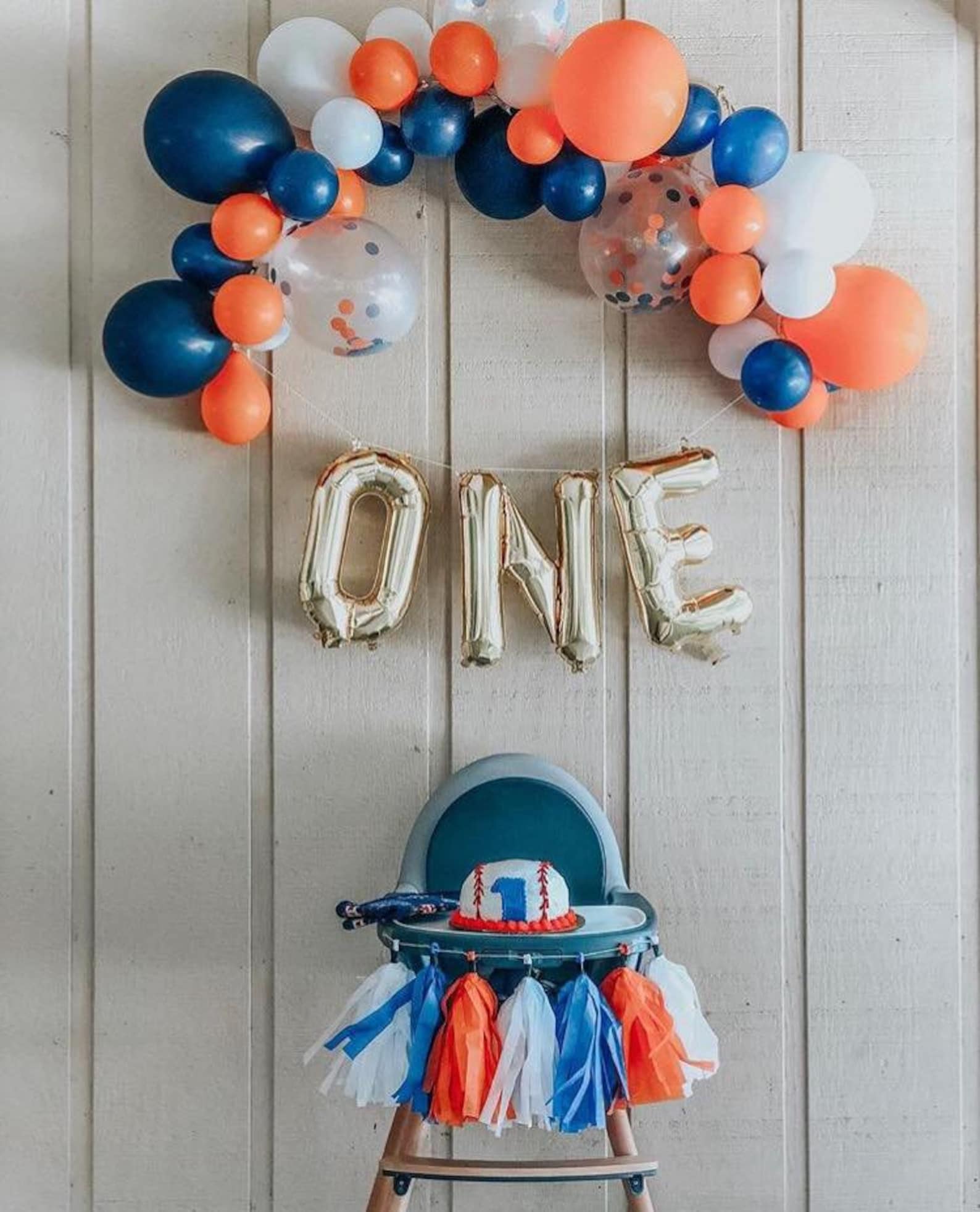 One Letter Balloons First Birthday Balloons One Banner 1 - Etsy