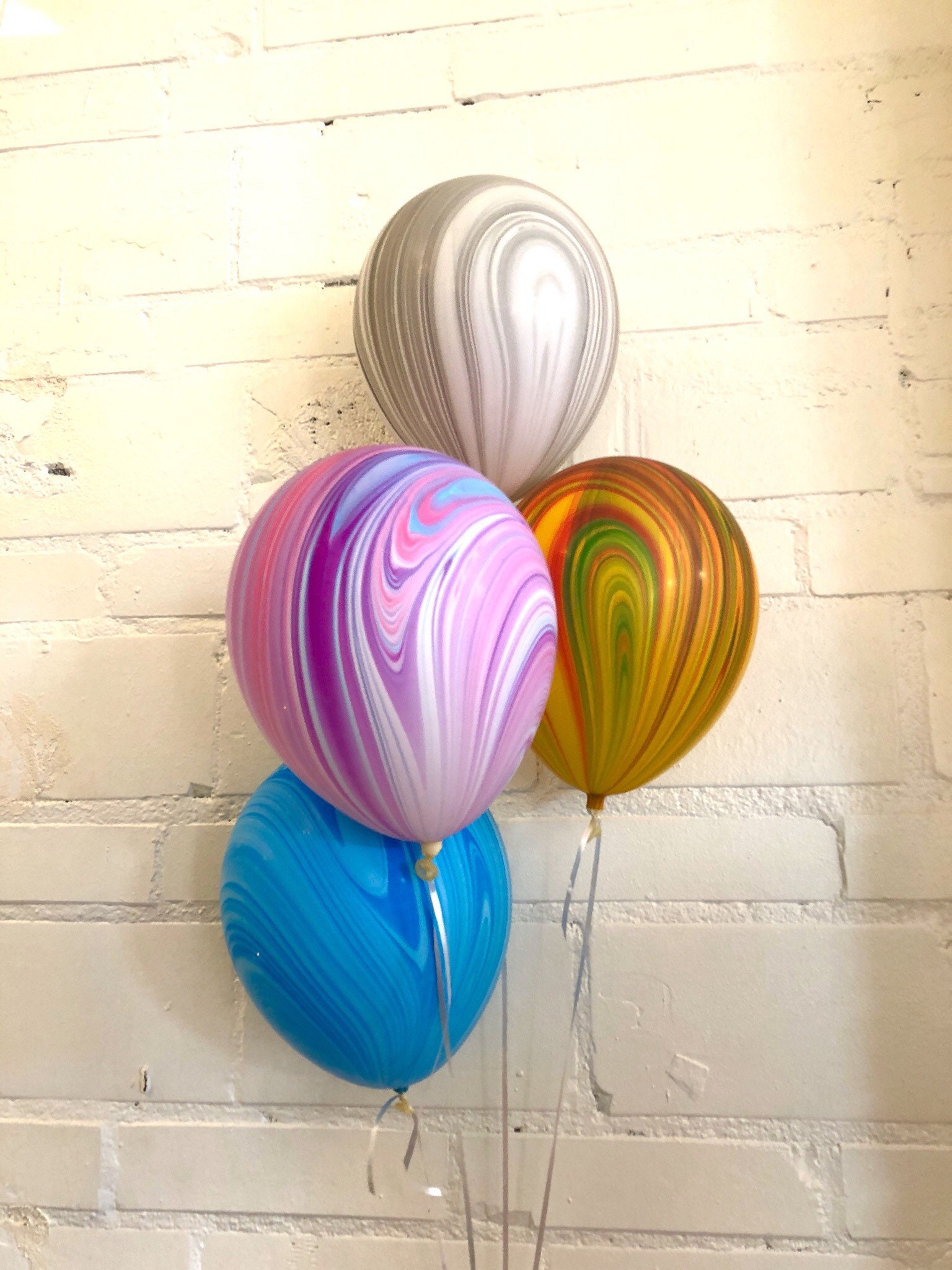 11 Marble Balloons Black White Marble Unicorn - Etsy