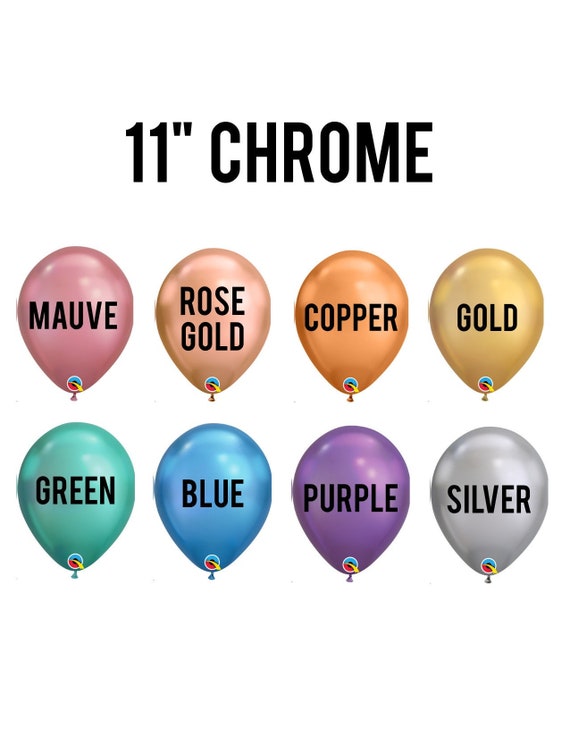 Chrome Balloons Metallic Balloons Shiny Latex Balloons - Etsy