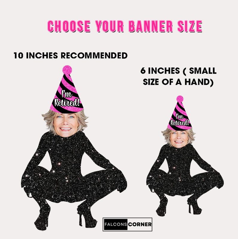 Face Retirement Banner, Twerk Photo Retirement Decorations, Printable ...