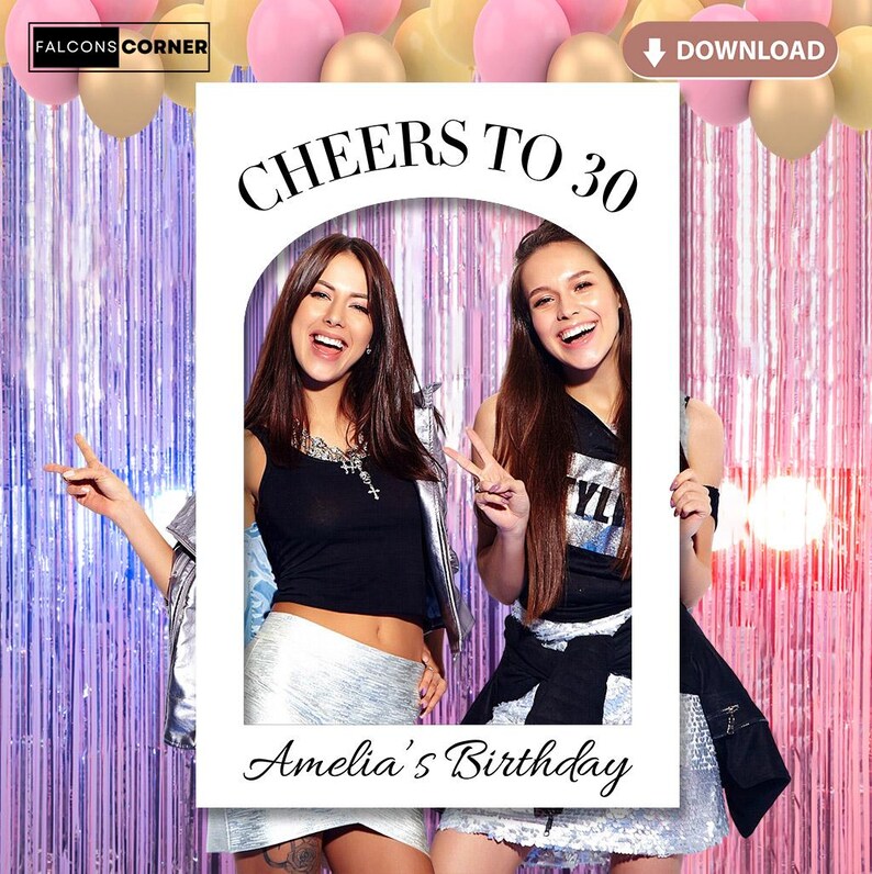 Photo Booth Frame Custom, Printable Selfie Prop Photo Booth Frame ...