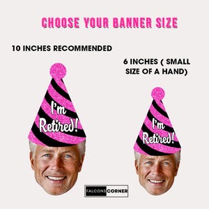 Face Retirement Banner, Printable Custom Happy Retirement Face Banner ...