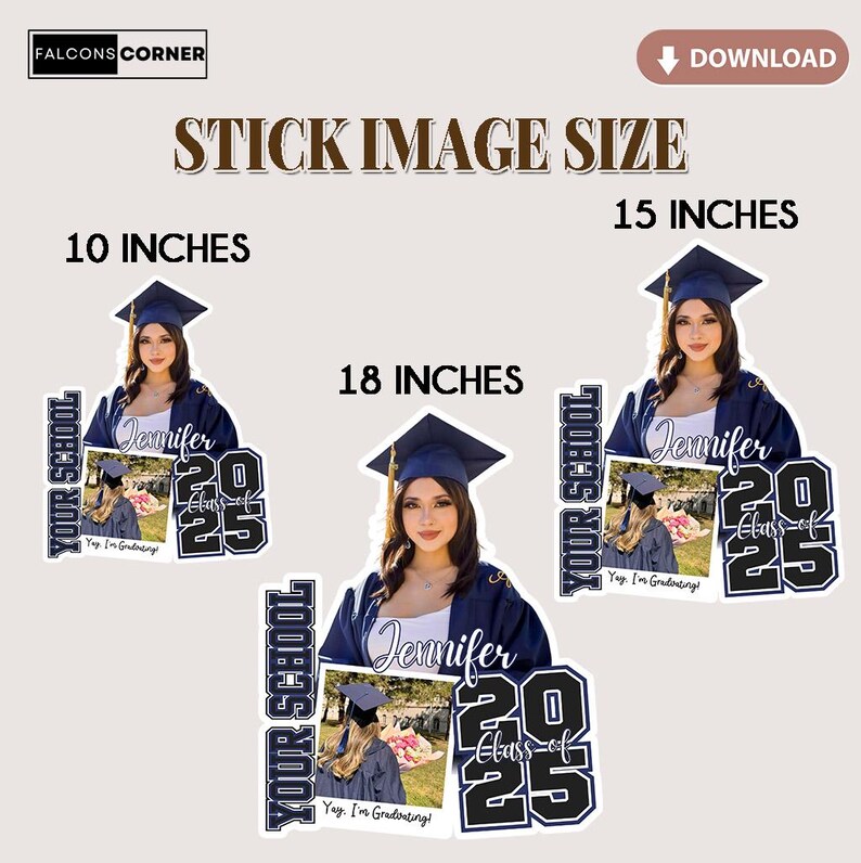 Graduation Face on a Stick Big Head, Printable Graduation Cut Out Heads ...