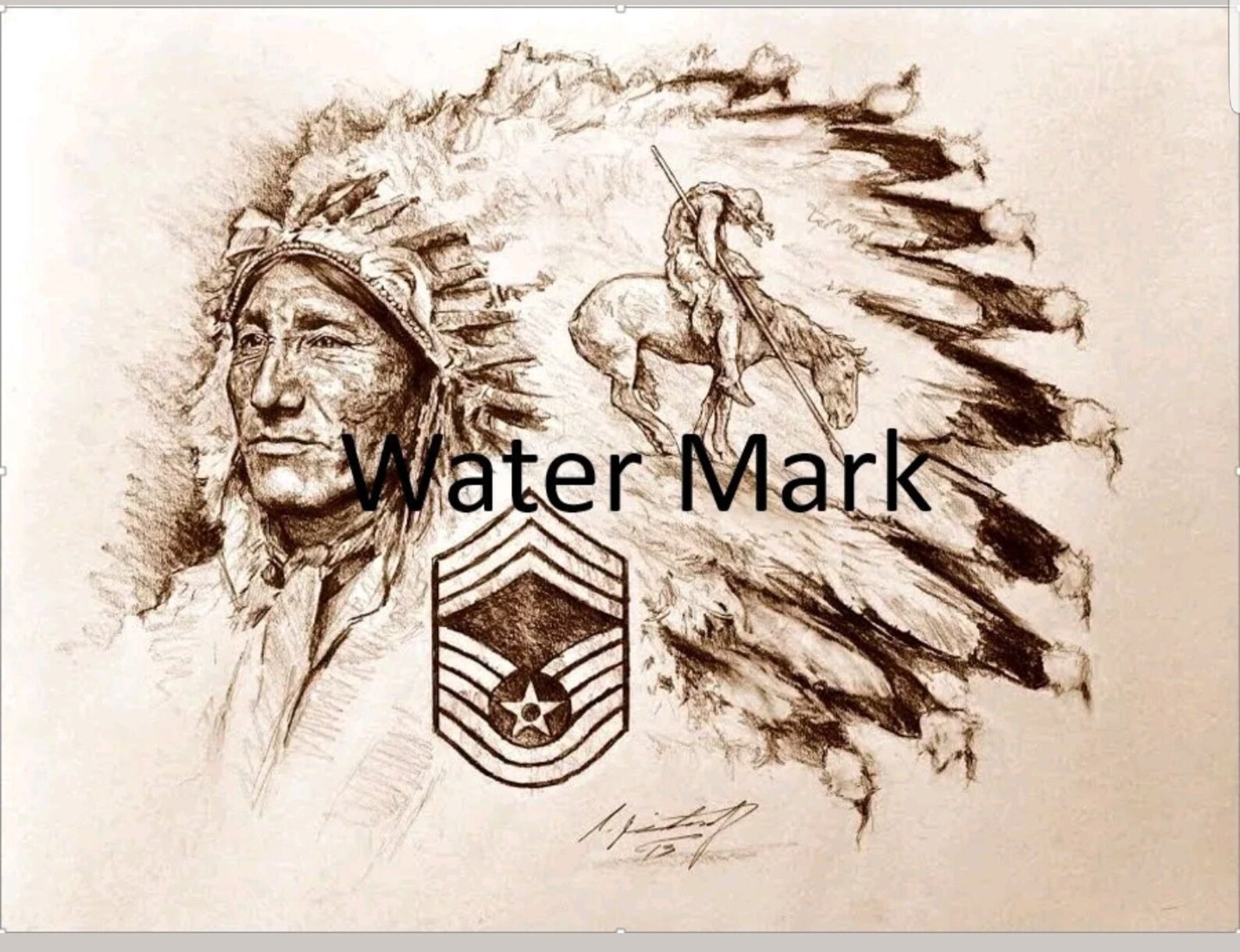 Chief Master Sergeant Cmsgt Air Force Litho Lithograph Drawing - Etsy