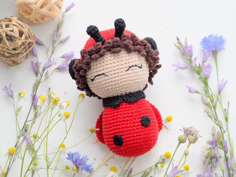 Crochet Lady Bug Pattern PDF English Amigurumi Lady Bug - Etsy