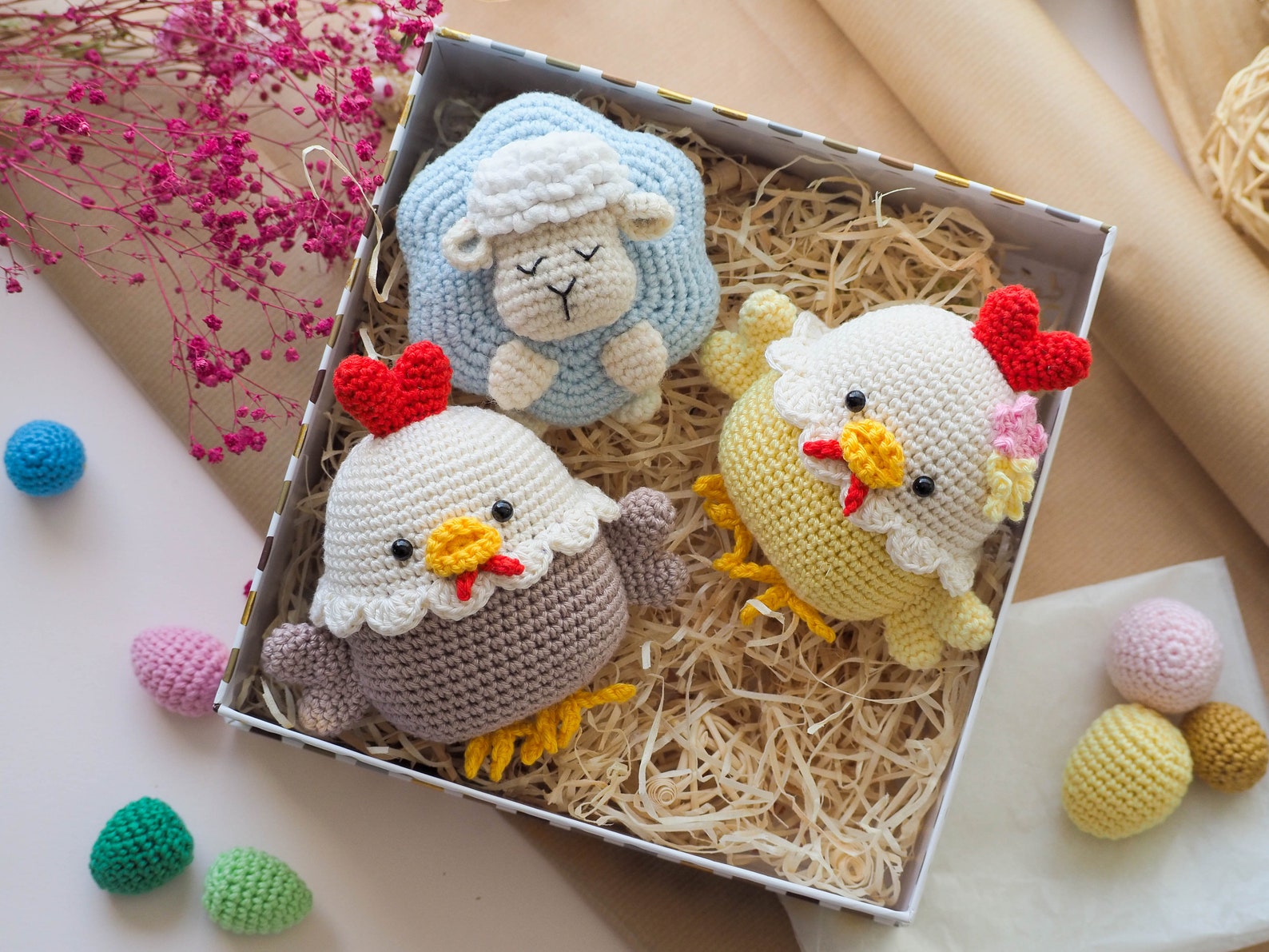 Crochet Easter Decoration: Chicken Bunny Sheep and Egg - Etsy