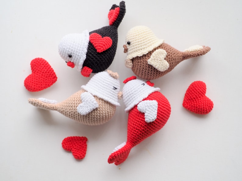 Crochet Valentine's Birds Pattern PDF English - Etsy