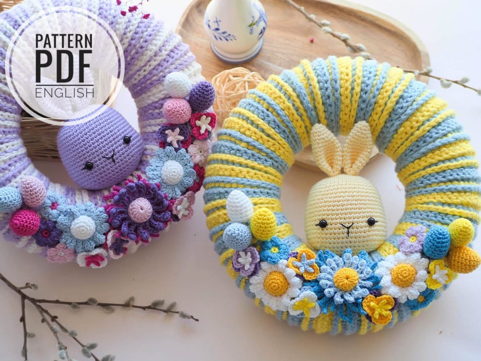12 Crochet Easter Wreath Patterns - Hookfully