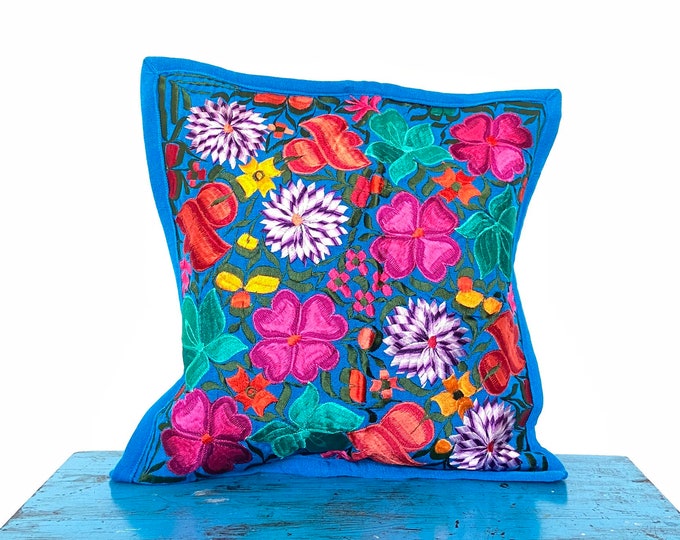 Mexican Pillow, Mexican Home Decor, Mexican Embroidered Pillowchiapas ...