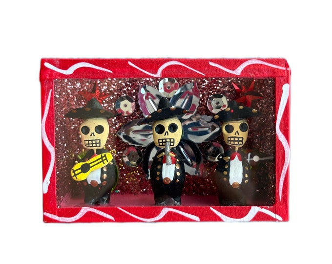 Mariachi Shadow Box, Mexican Shadow Box, Mexican Folk Art, Day of the ...
