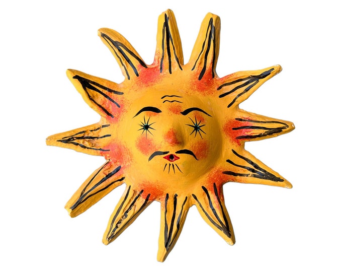 Mexican Coconut Mask, Mexican Folk Mask, Mexican Folk Art, Mexican Sun ...