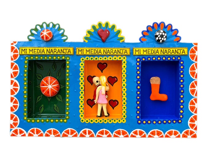 Mexican Tin Nicho, Mexican Folk Art, Mexican Shadow Box, Mexican ...