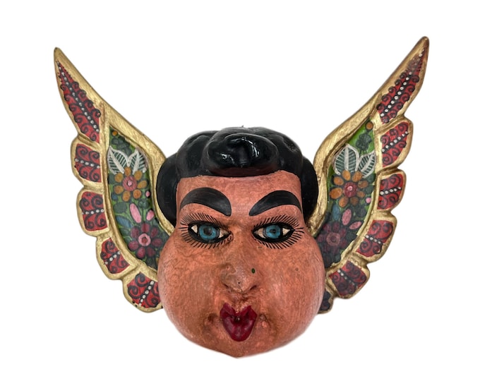 Mexican Angel Mask Mexican Masks Carved Wood Angel Mexican - Etsy