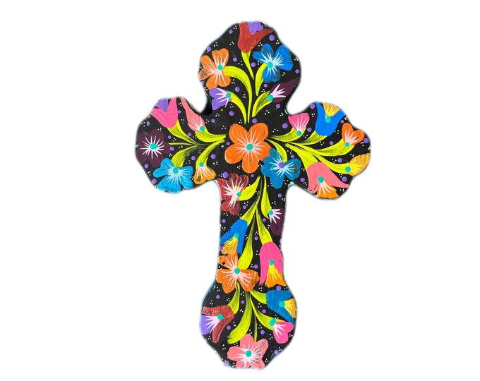 Mexican Wood Cross Mexican Religious Art Mexican Wall Decor - Etsy