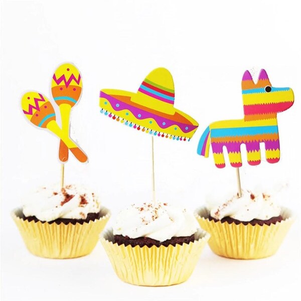 Fiesta Cupcake Toppers - Etsy