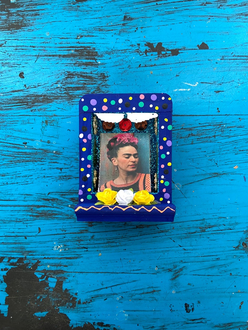 Frida Wood Nicho Box Mexican Altar Mexican Shadow Box - Etsy