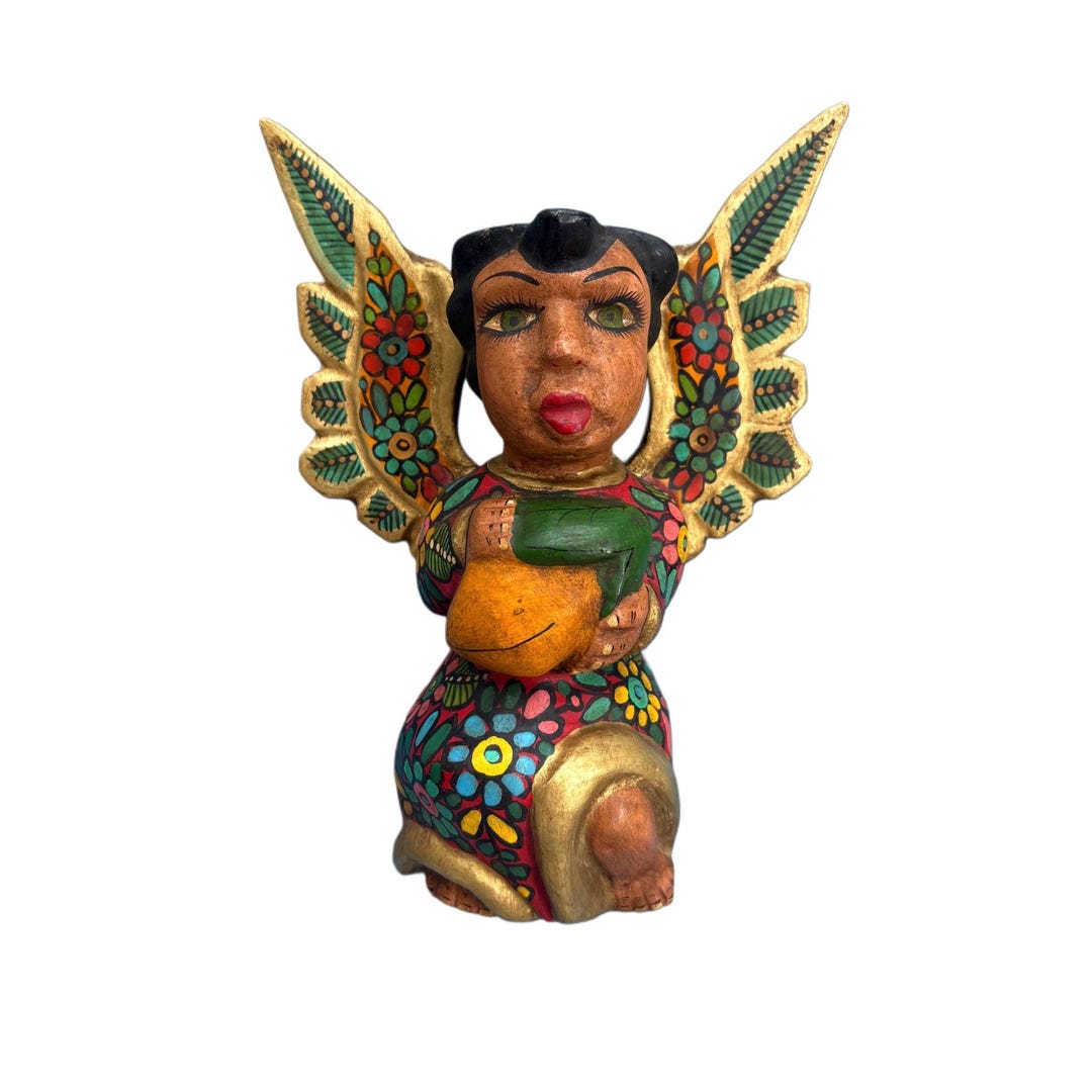 Mexican Angel Mask, Mexican Coconut Masks, Mexican Cherub Art - Etsy